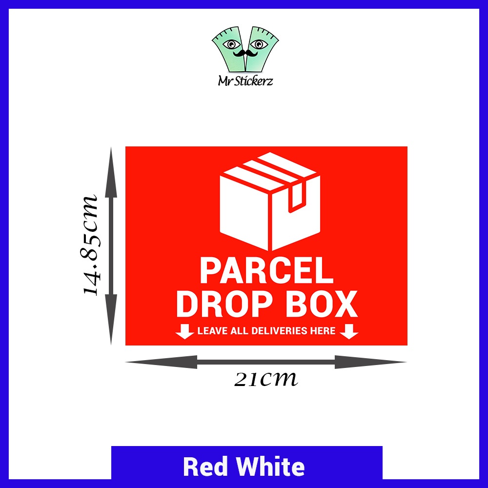Please Drop Parcel Here Sticker Signage / Food and Drink Signboard ...