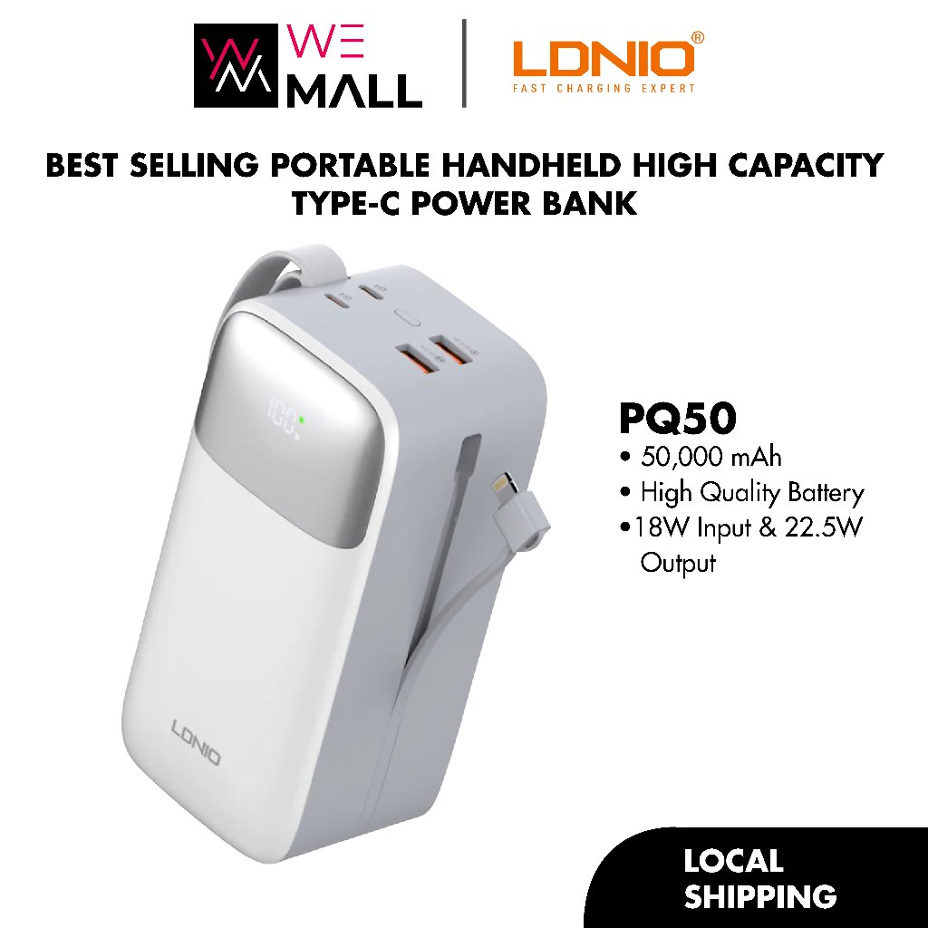 LDNIO PQ50 50000mAh best selling portable handheld mobile high capacity ...