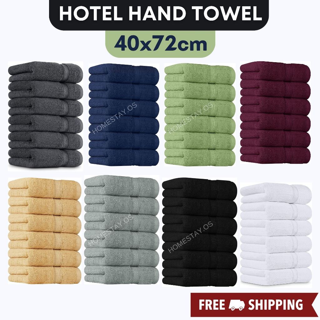 Premium Hand Towel 100% Cotton 40x72cm Hotel Grade Towel Water ...
