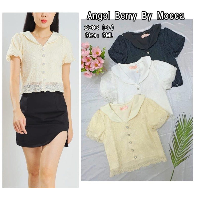 (05/03) Angel Berry 20392 Premium Quality Full Lace Top | Shopee Malaysia
