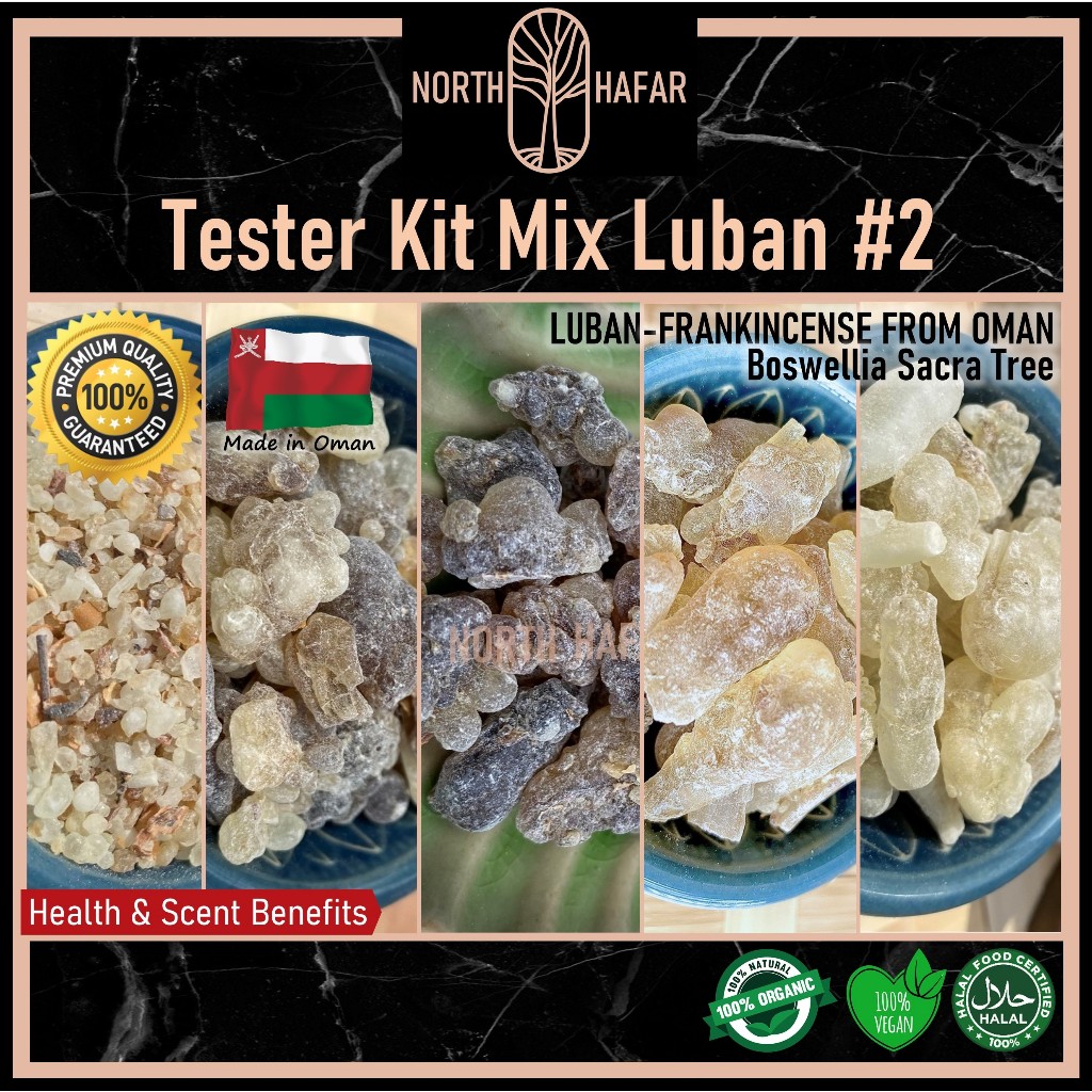 Luban Oman Tester Pack Mix #2, Damar Kemenyan Arab Frankincense Incense ...