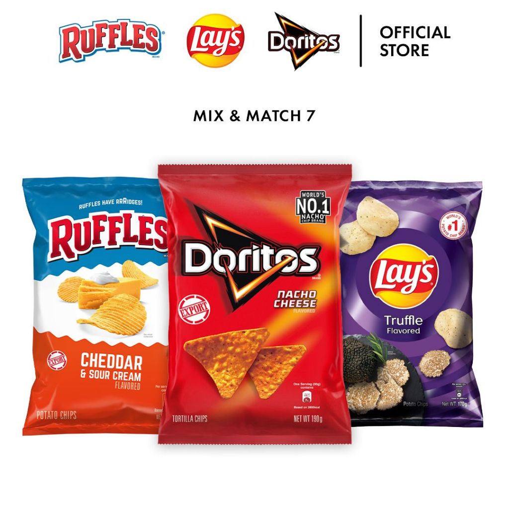[Mixed Bundle of 3] Lay's / Ruffles / Doritos / Cheetos Big Pack ...