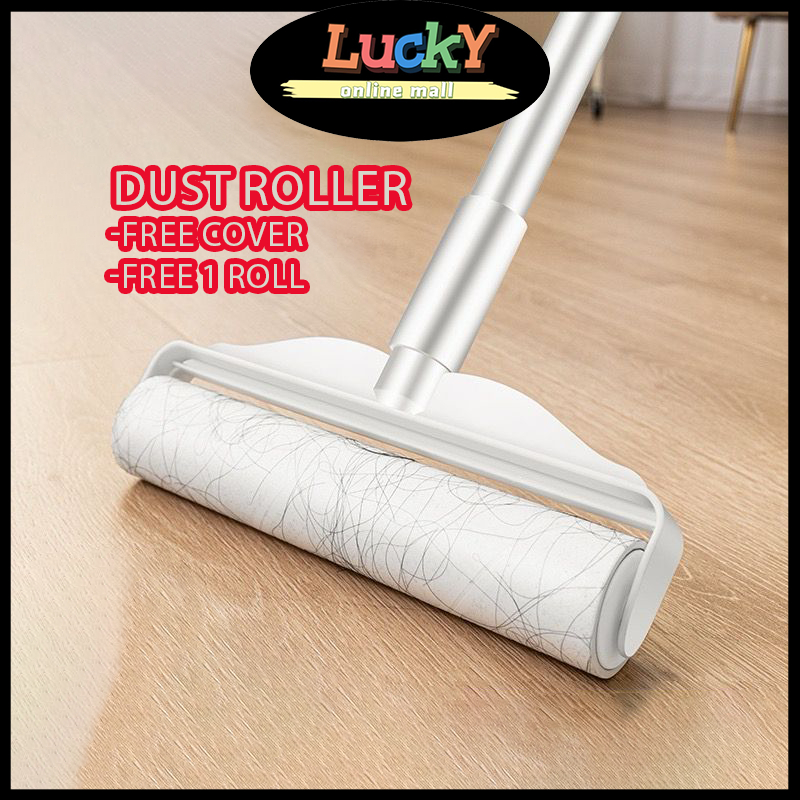 [LUCKY] Lint Roller Sticker Extended Rod Duster Detachable Rod Floor ...