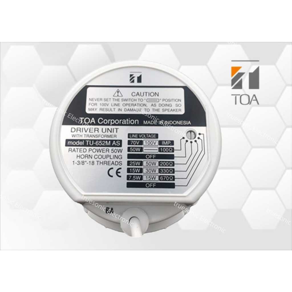 TOA TU652M 50W 100V HORN SPEAKER DRIVER UNIT | Shopee Malaysia