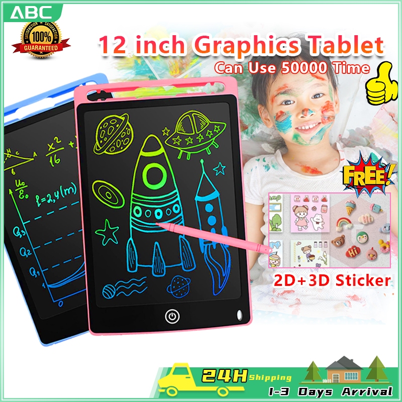 Drawing Tablet LCD Writing 12 Inch Tablet Kid Children Drawing Board ...