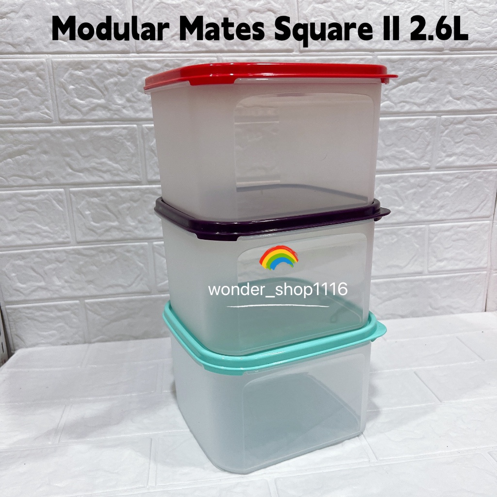 🔥Best Price🔥Tupperware Modular Mates Square II 2.6L Red / Purple / Seal ...