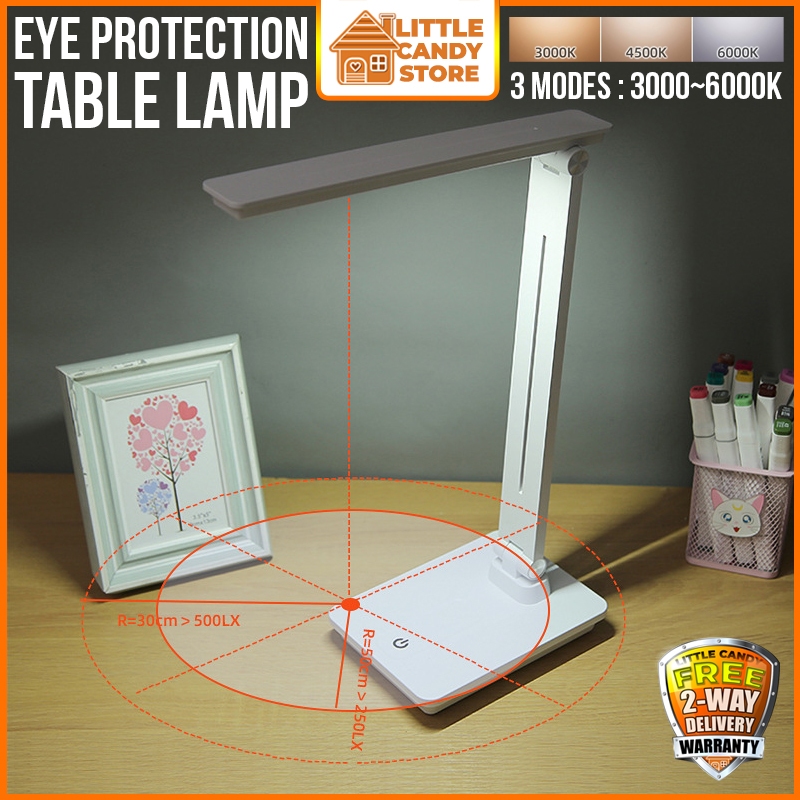 Table Lamp 180° Adjustable Reading Desk Lamp USB Rechargeable 3 Modes ...