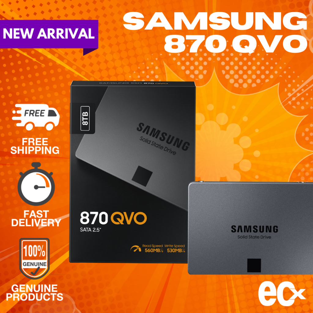 SAMSUNG 870 QVO 2.5" SATA III INTERNAL QLC SSD SOLID STATE DRIVE WITH ...