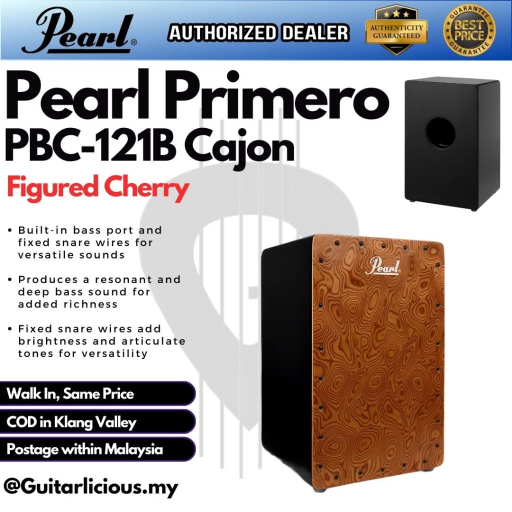 Pearl PBC121B Primero Cajon Rhythm Music Box - Figured Cherry ( PBC ...