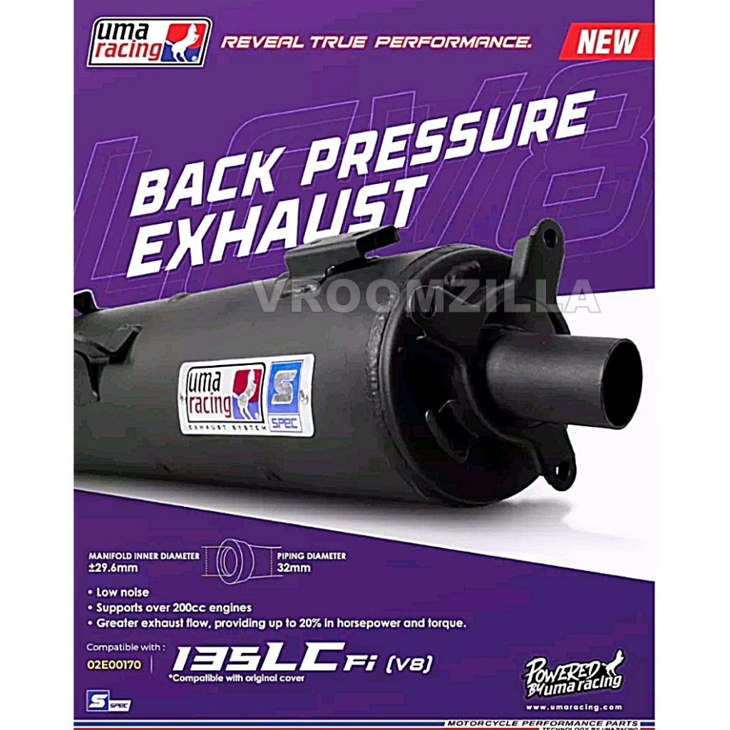 UMA RACING TRU / BACK PRESSURE EXHAUST LC135 Fi V8 100% ORIGINAL EKZOS ...