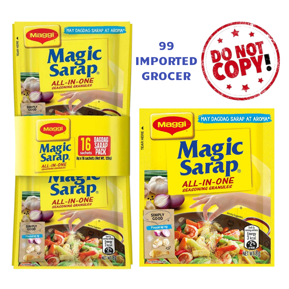 Maggi Magic Sarap All-In-One Seasoning Granules 8g. (Pack of 16 ...