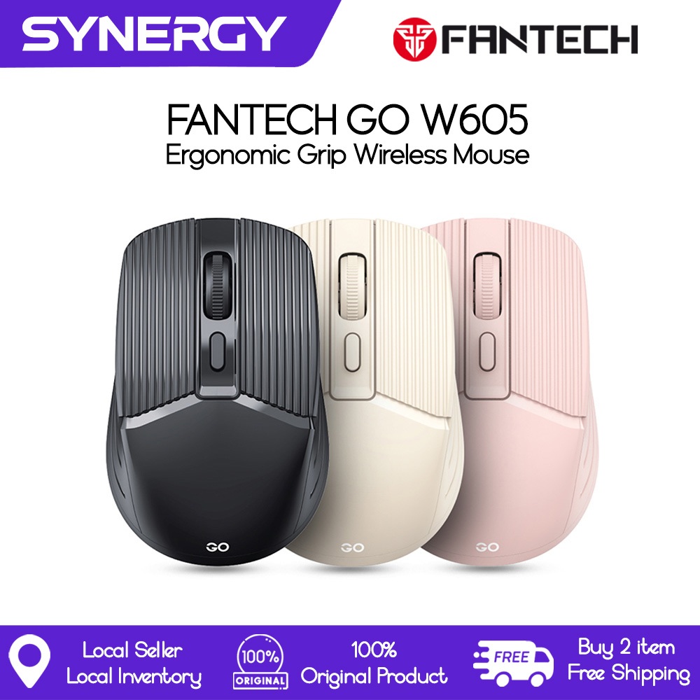 Fantech Wireless Mouse Go W605 with 2.4Ghz Wireless Connection, Ergonomic Design | Shopee Malaysia