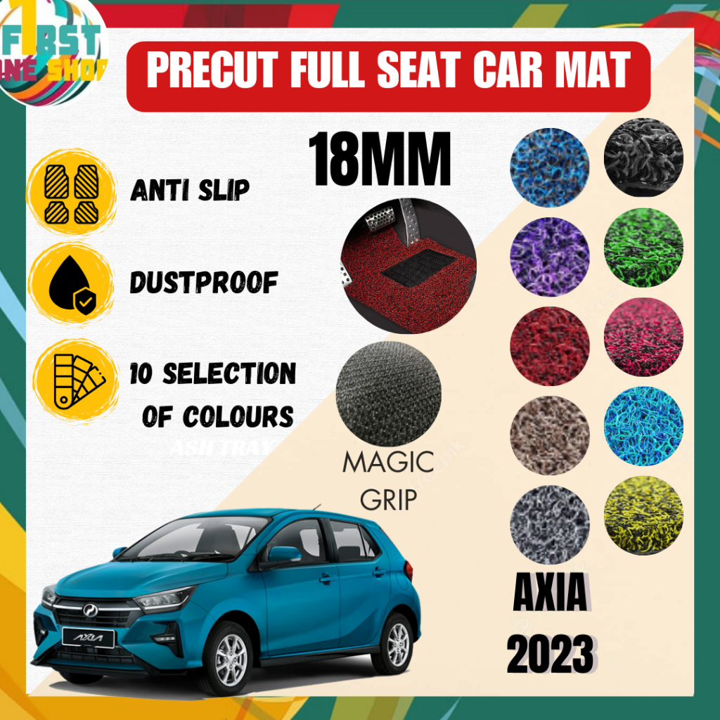 PERODUA AXIA 2023 D74A OEM PRECUT PVC CARPET Coilmat Karpet Magic Grip ...