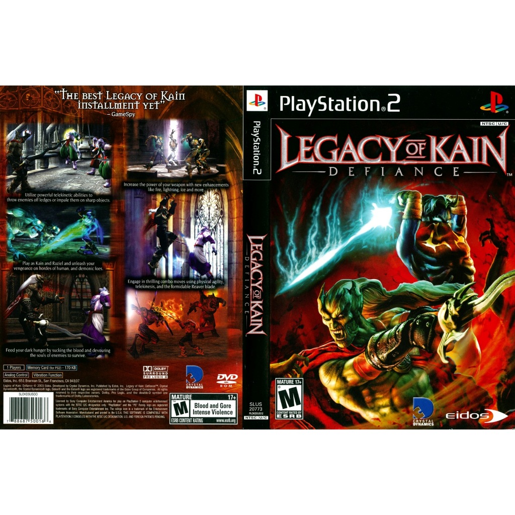 PS2 DVD Games Legacy of Kain - Defiance | Shopee Malaysia