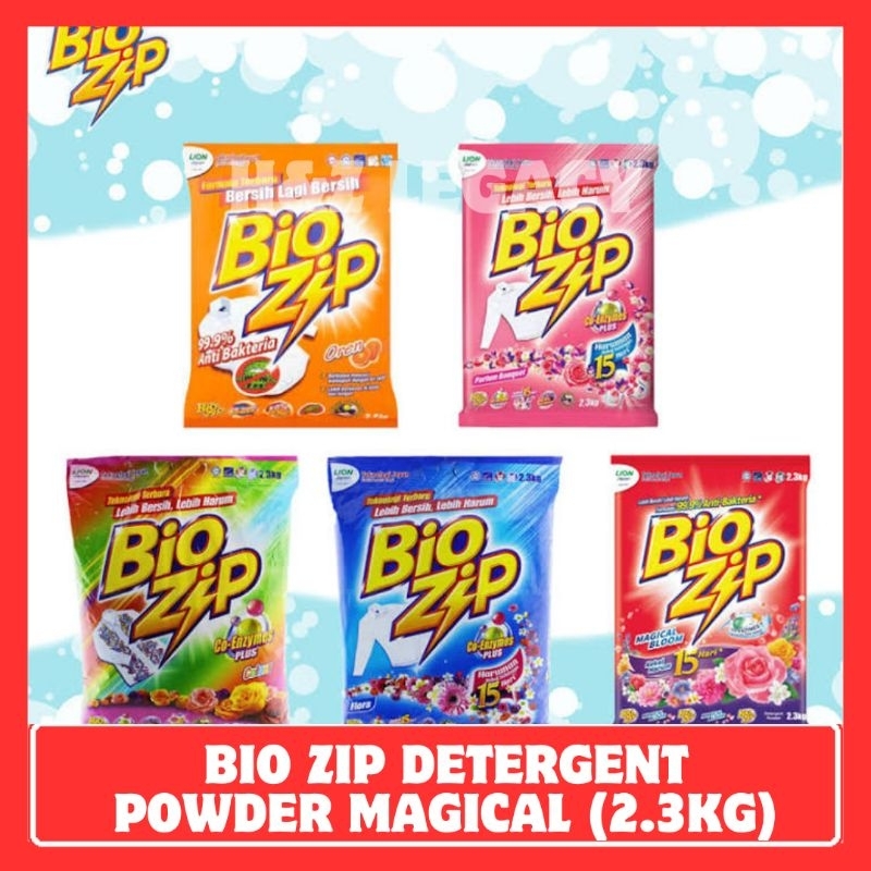 Bio Zip Detergent Powder Magical (2.3kg) | Shopee Malaysia