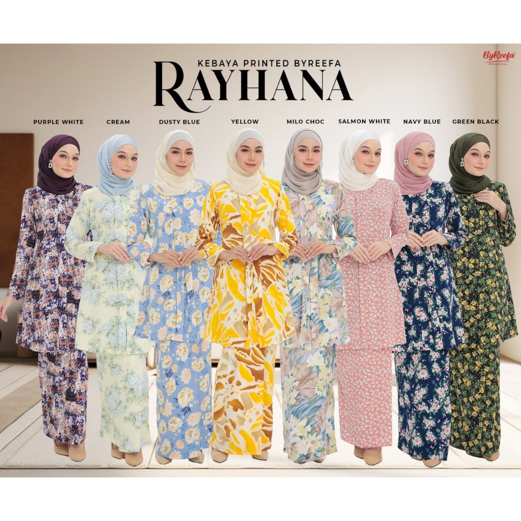 Kebaya Rayhana Printed ByReefa Collection | Shopee Malaysia