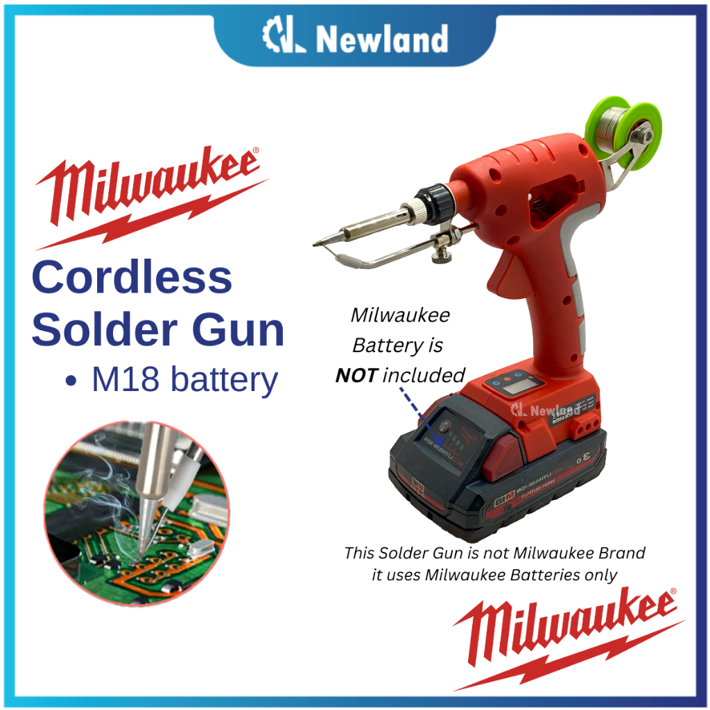 Milwaukee Soldering Iron / M18 Battery Powered Cordless Solder Gun ...