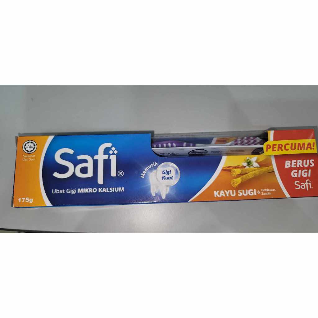 Free Berus Gigi Safi SAFI Ubat Gigi Kayu Sugi & Habbatus Sauda - 175g ...