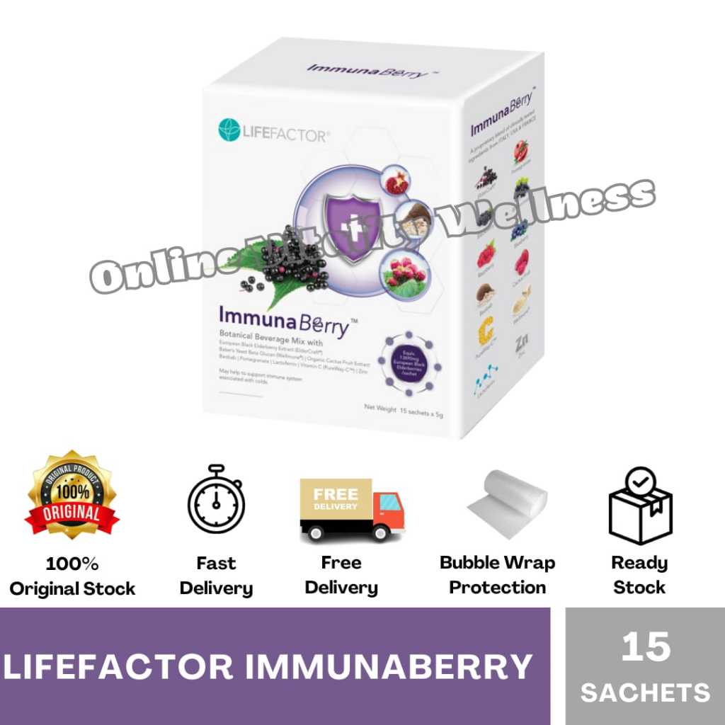[FREE SHIPPING] Life Factor Immuna Berry 15 sachets x 5g [HALAL ...
