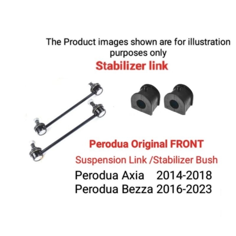 Perodua Original Axia Bezza (2pcs) FRONT Suspension Link Absorber Link ...