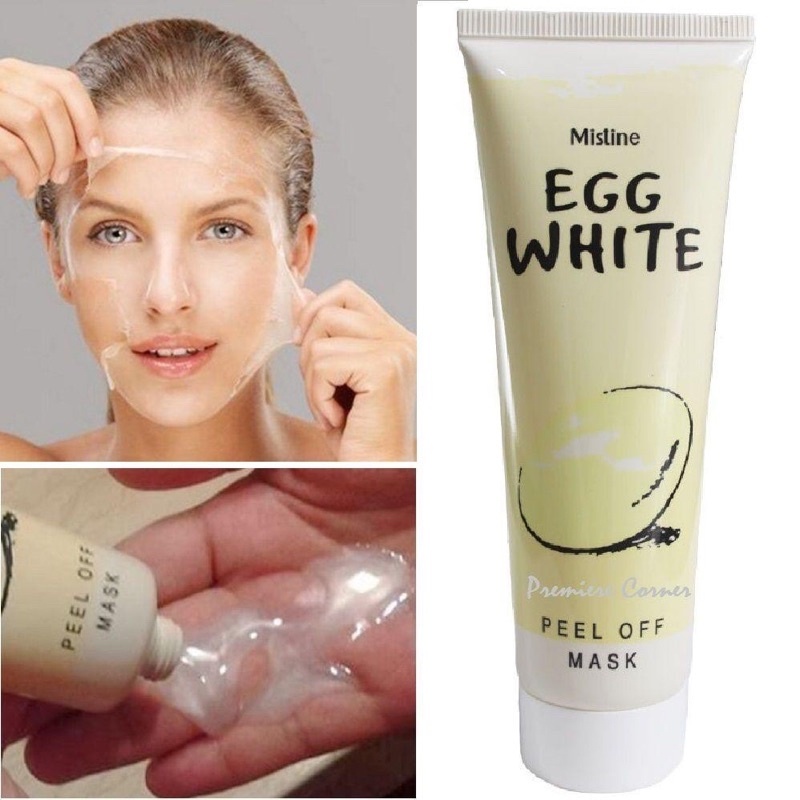 EGG WHITE MASK MISTINE / PEEL OFF FACE MASK | Shopee Malaysia