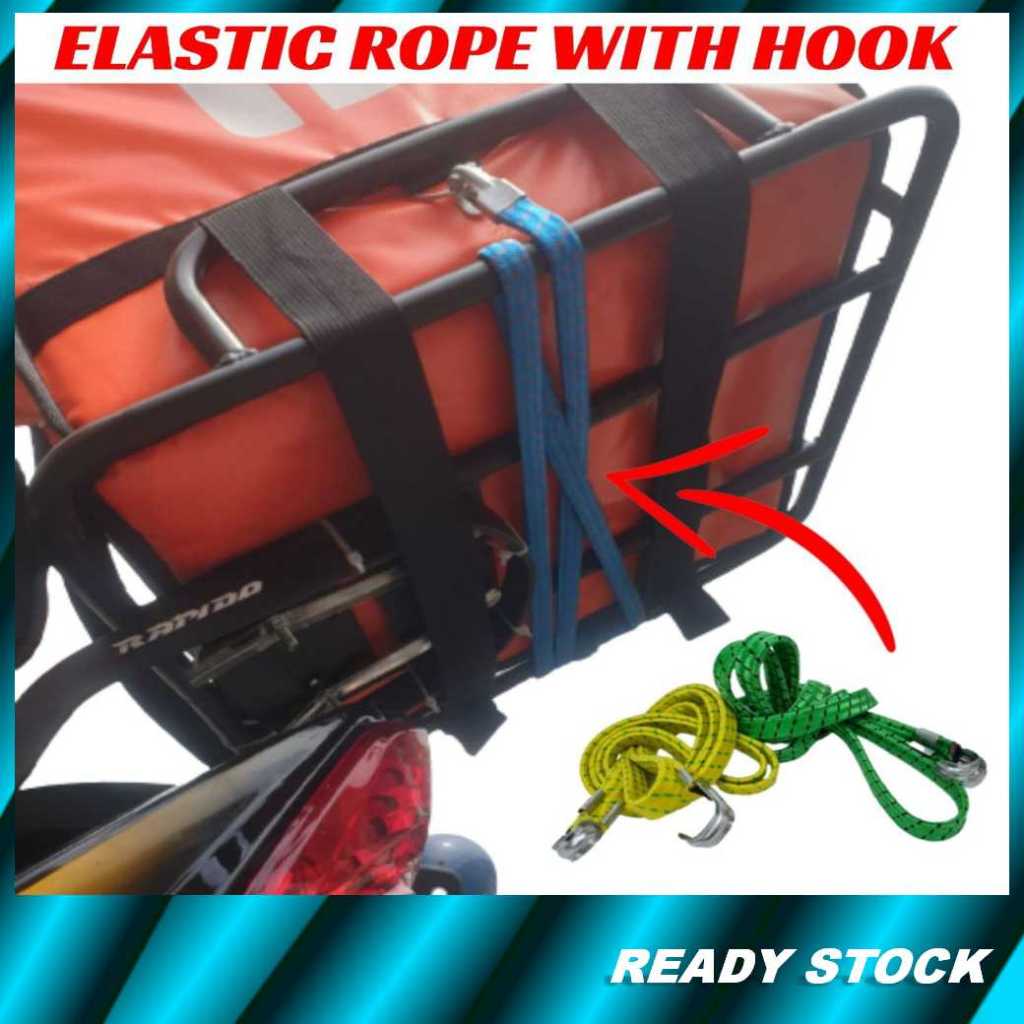 65 Inci / 5.5 Kaki Panjang Elastic Rope With Hook / Tali Getah / Rubber ...
