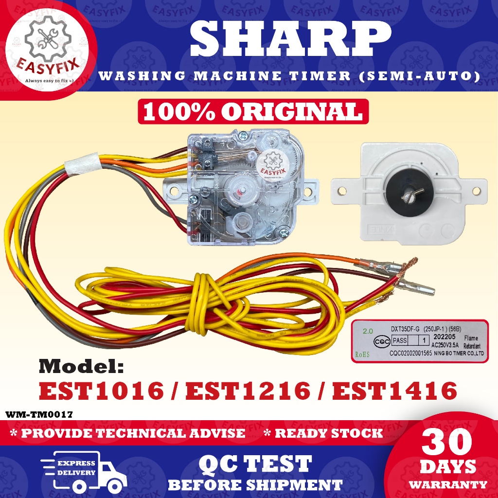 (100% ORIGINAL) EST1016 / EST1216 / EST1416 SHARP WASH TIMER DXT35DF-G ...