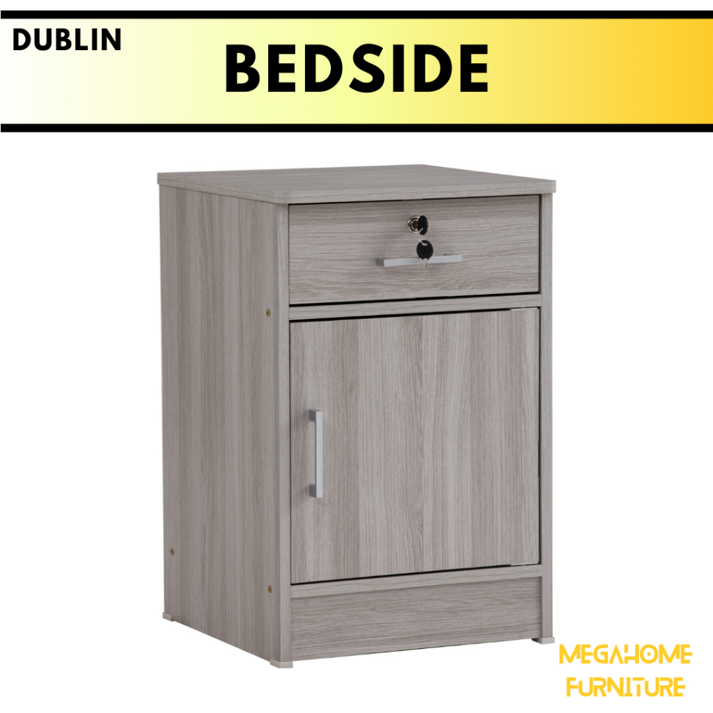 DUBLIN Bed Side Table With 1 Drawer / Meja Tepi Katil / Meja Simpan ...