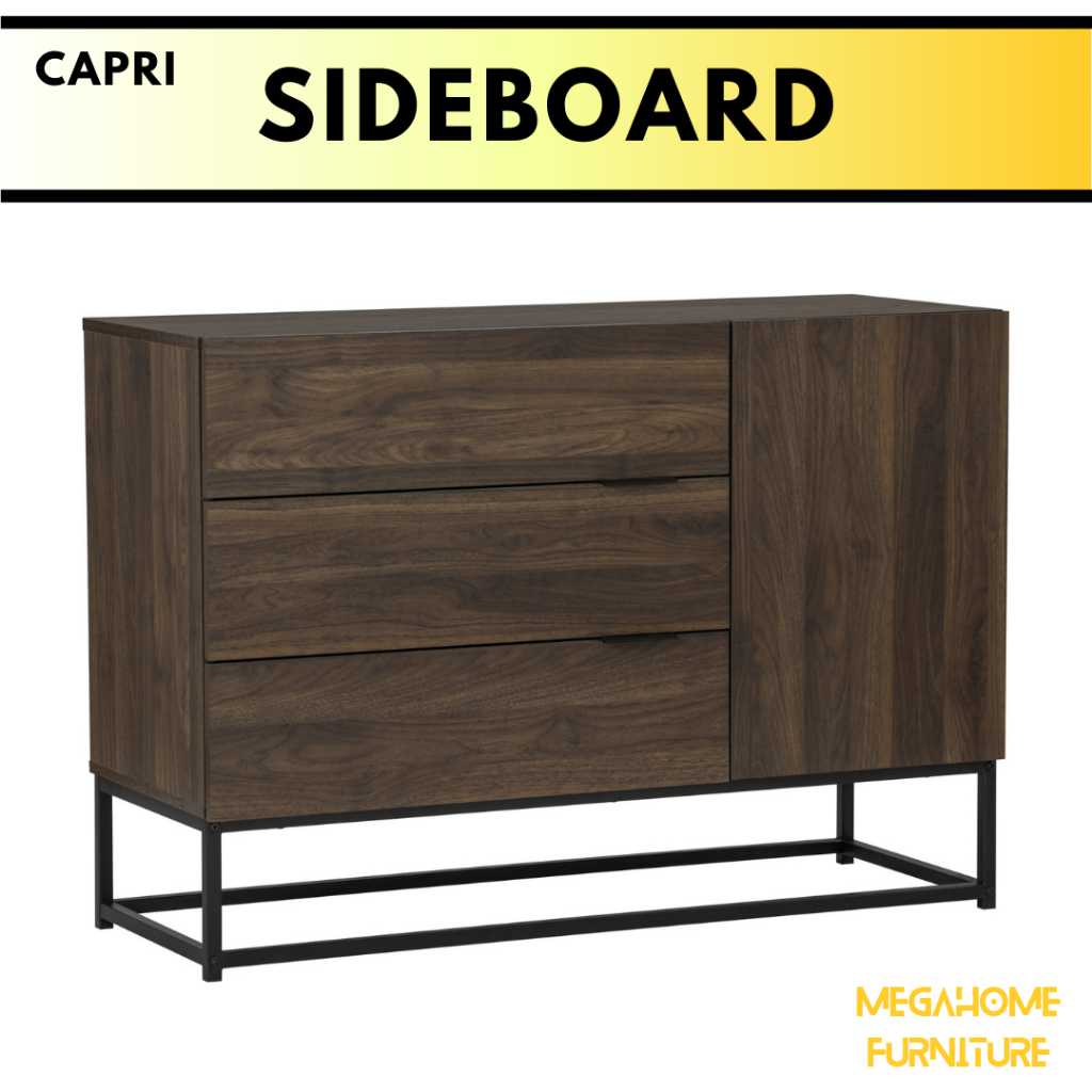 CAPRI Sideboard With Metal Leg / Sideboard Cabinet With Drawer ...