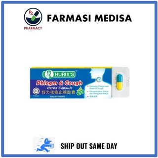 Hurix 's Phlegm & Cough Herbs Capsule 6s Kahak dan Batuk | Shopee Malaysia