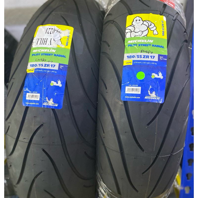 MICHELIN TAYAR 110/70R17 120/70R17/ 160/60ZR17/180/55 ZR 17 PILOT ...
