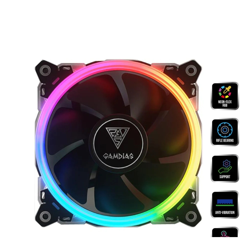 KK TECH LEGEND Gamdias Aeolus Case & Radiator RGB Single Fan (M1-1201 ...
