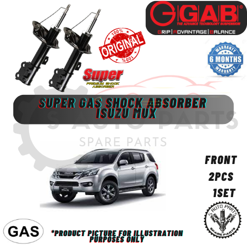 ISUZU MUX MU-X (FRONT 2PCS) 100% ORIGINAL (GAB) SUPER GAS SHOCK ...