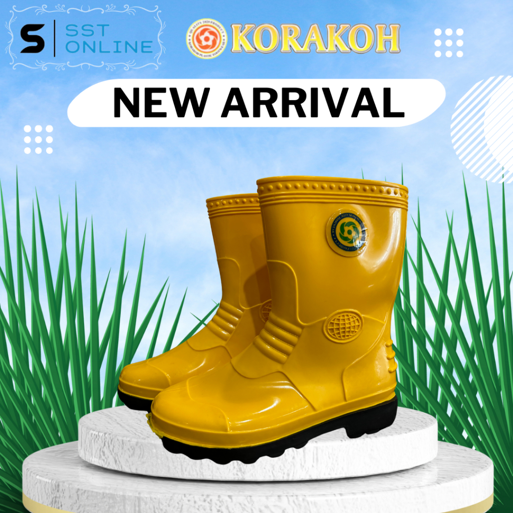[SST Online] Korakoh Men Short Rain Boot #9009 | Shopee Malaysia