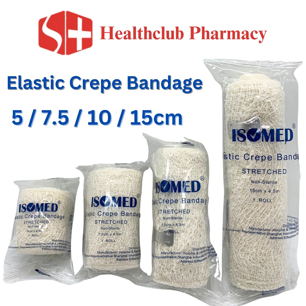 ISOMED Elastic Crepe Bandage (MDA Approved) 5cm / 7.5cm / 10cm / 15cm ...