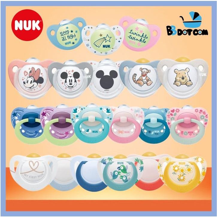 NUK Puting Orthodontic Latex / Silicone Soother / Pacifier Happy Kids ...