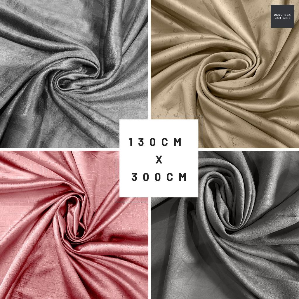 Langsir 80% - 95% Blackout『 10 kaki - 300 cm 』Full Height Curtain ...