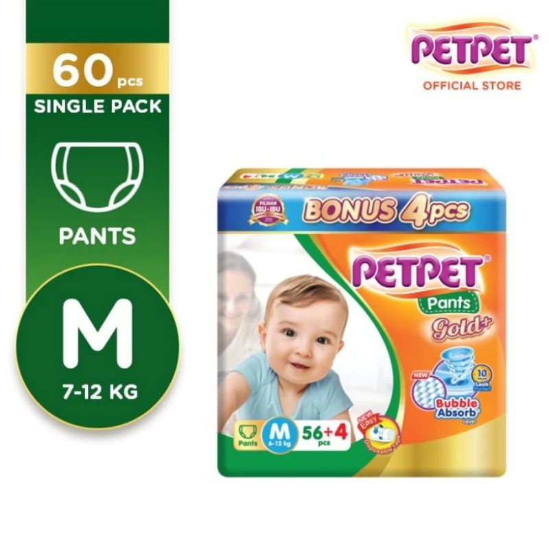 PETPET PANTS GOLD+ M60pcs | Shopee Malaysia