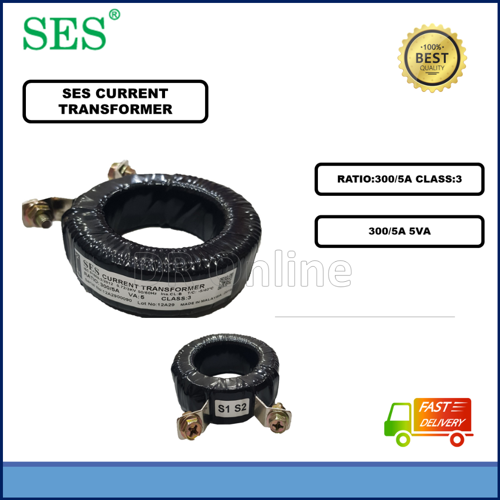 SES Current Transformer CT COIL Class 3 ,5VA ,60A,100A,150A,200A,250A ...