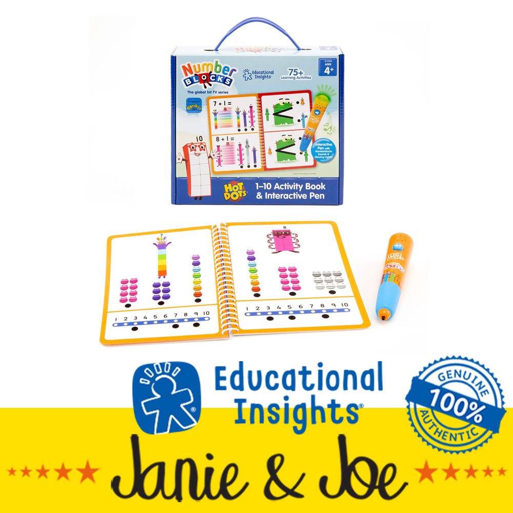 Educational Insights Hot Dots Numberblocks Activity Book 1-10 ...