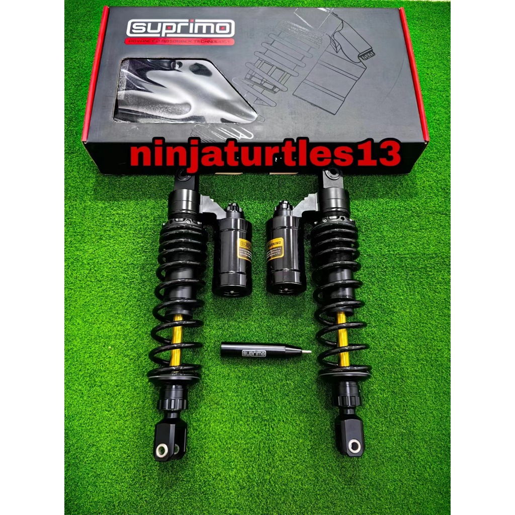 xmax absorber CNC TRIO ADJUSTABLE gas black gold series 345mm xmax250 ...