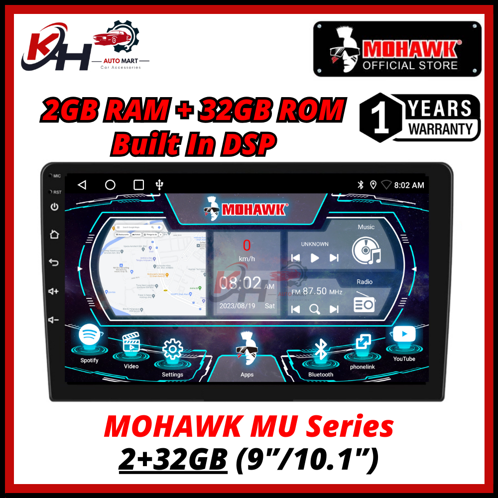 2+32 MOHAWK MU Series Purple Built in DSP IPS SCREEN Android Car Player ...