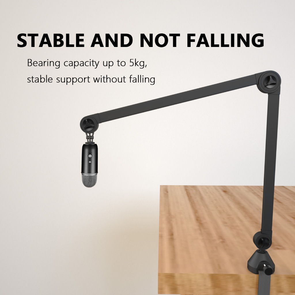 Microphone stand heavy duty anti-slip Foldable Holder Adjustable ...