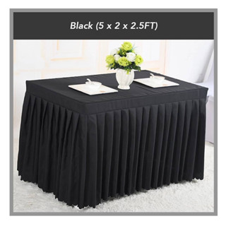 Pleated Box Table Cover Skirting Meja Hotel Wedding Banquet Event Skirt ...