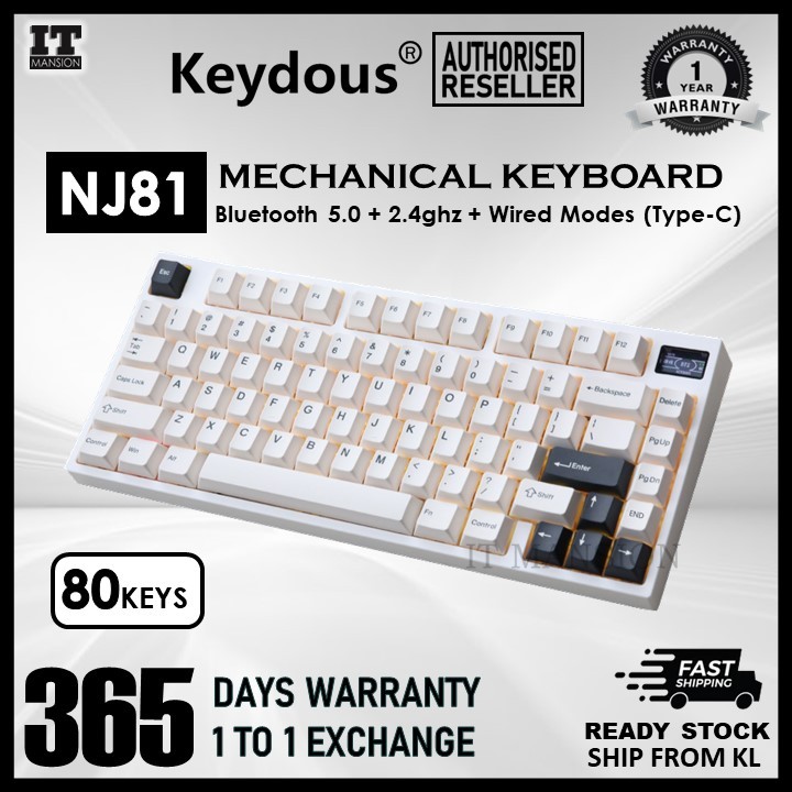 KEYDOUS NJ98 / NJ81 RGB Mechanical Keyboard With Magnetic Screen LED ...