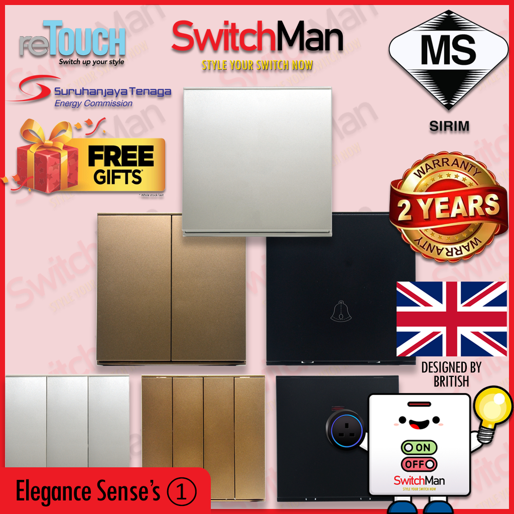 [SIRIM] reTouch Elegance Sense's Switch & Socket 16A 20A 45A 1/2/3/4 ...