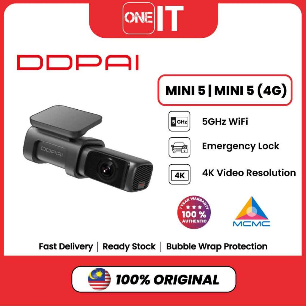 DDPai Dash Cam Mini 5 4G 4K 2160P HD Car Camera Hidden Android Wifi ...
