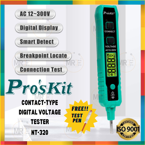 PROSKIT NT-320 Contact Type Digital Voltage Tester Pen Test Pen Tester ...