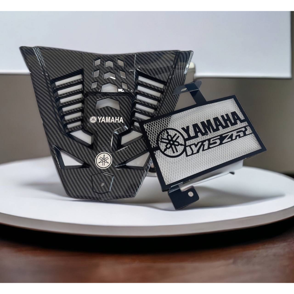YAMAHA Y15ZR v1 v2 y15 ENGINE COVER FORGE CARBON BLACK RADIATOR COVER ...