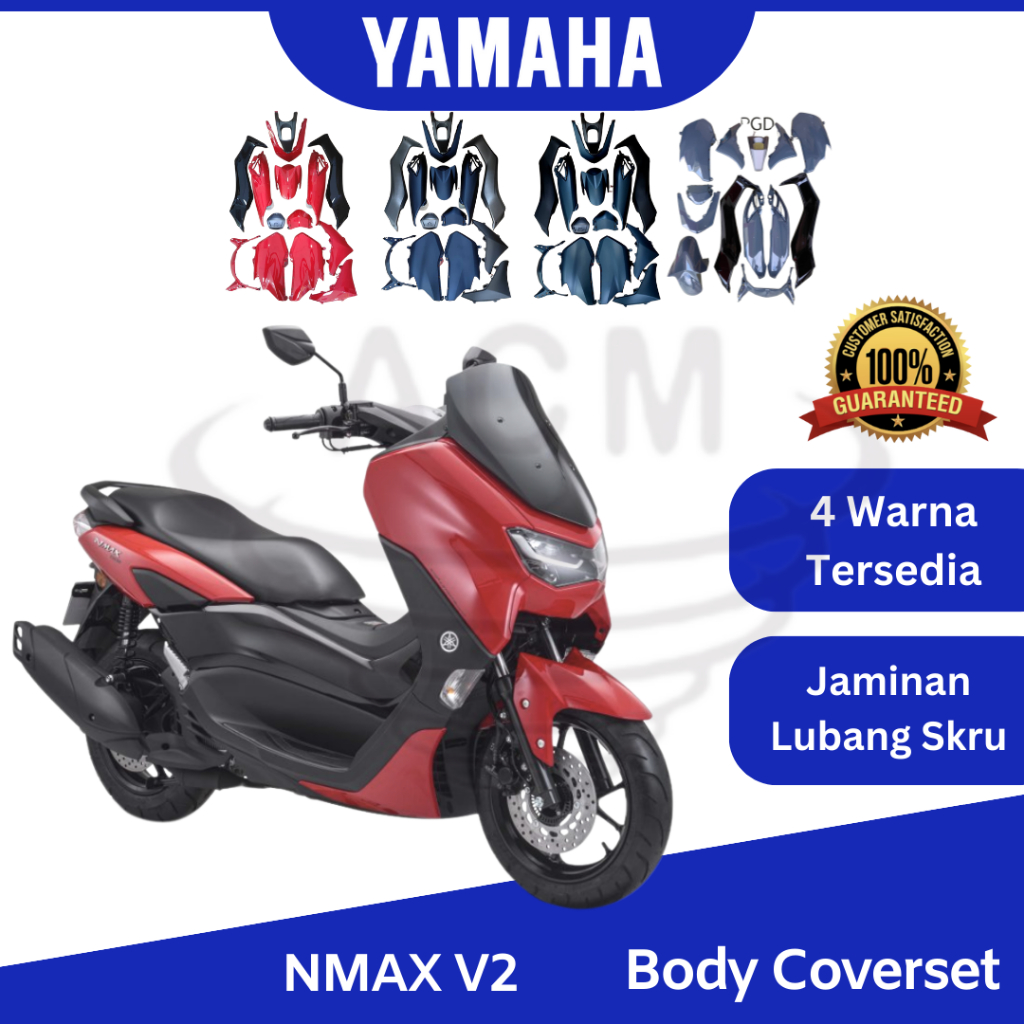 YAMAHA NMAX 150 V2 Full Body Cover Set Coverset Kosong Body Kit Color ...